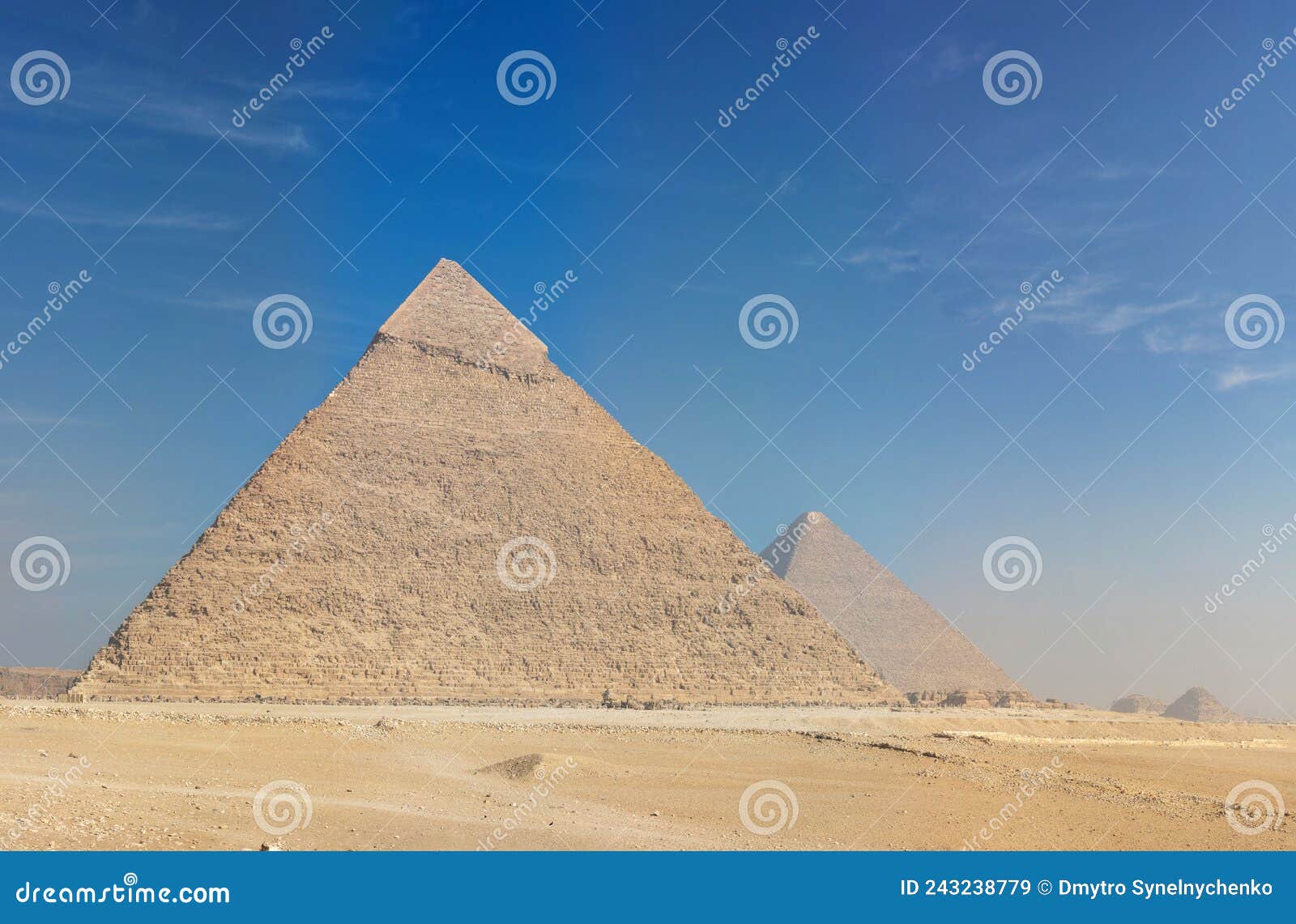 Big Pyramid in the Empty Place of the Desert. Stock Image - Image of ...