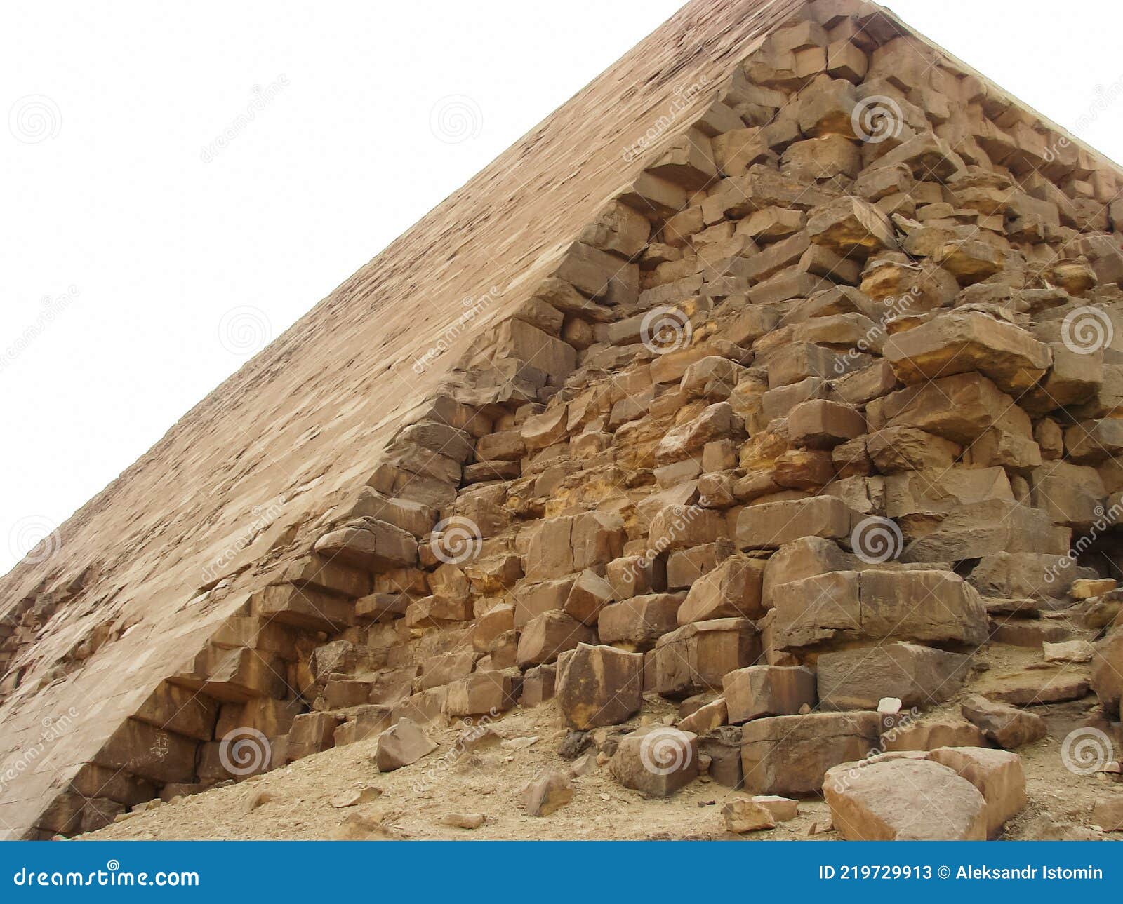 Big Pyramids of Egypt. the Brought-down Pyramid Corners Stock Image ...
