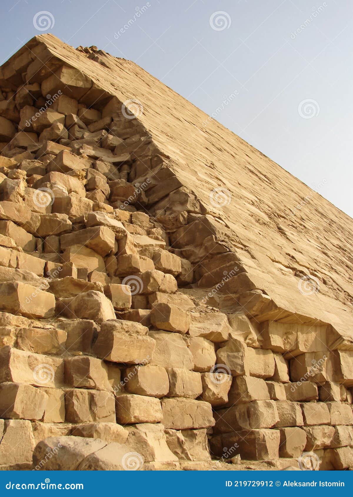 Big Pyramids of Egypt. the Brought-down Pyramid Corners Stock Photo ...
