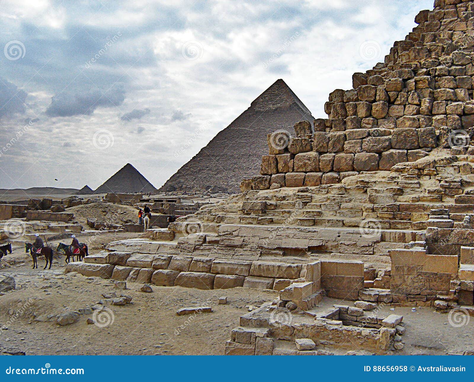 Big pyramids of Egypt stock photo. Image of civilization - 88656958