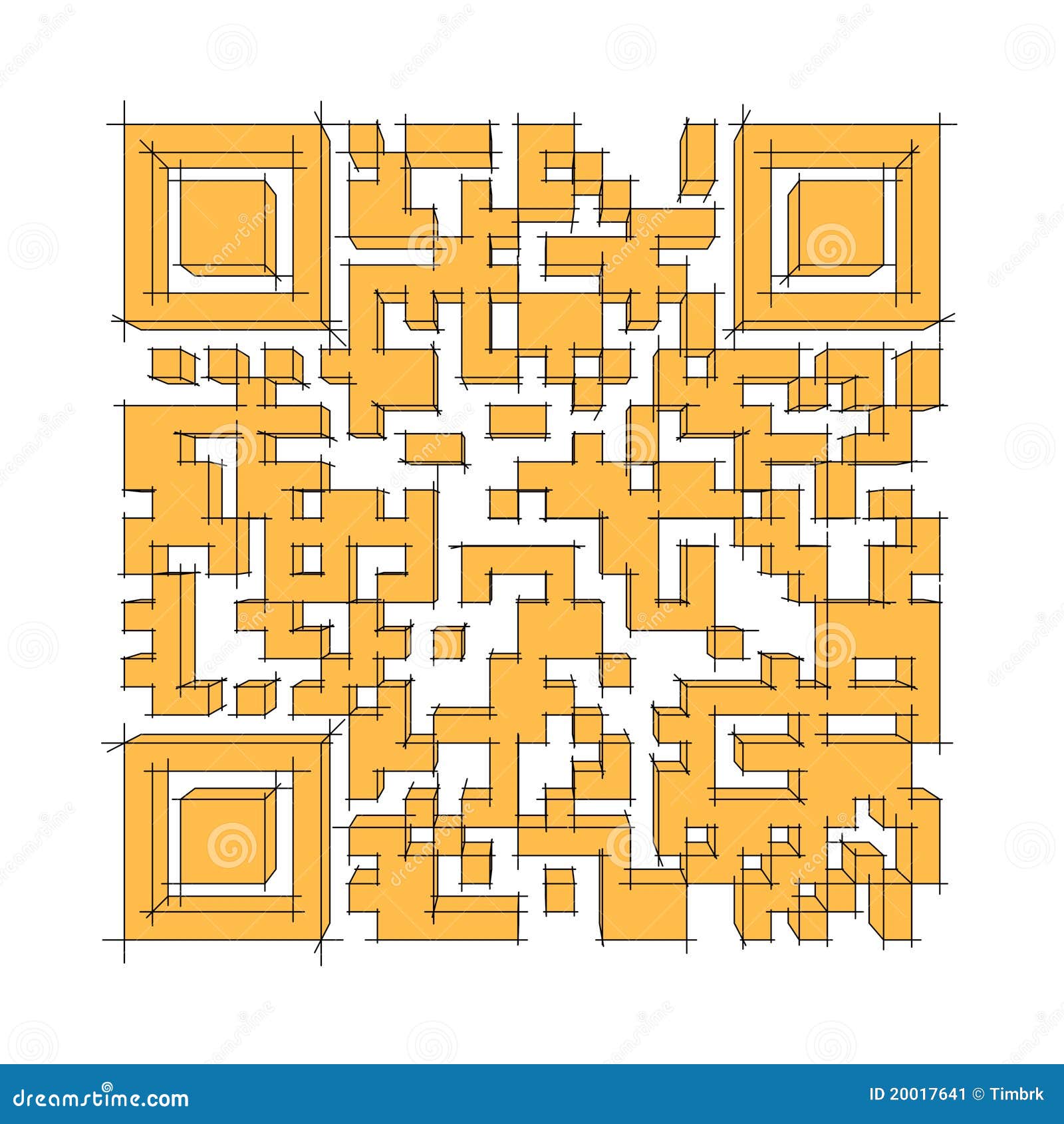Big QR-code stock illustration. Illustration of qrcode - 20017641