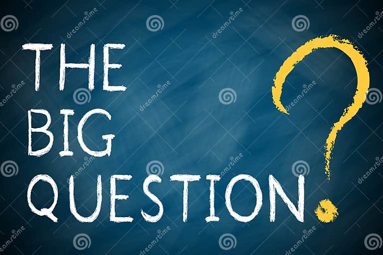 The BIG QUESTION with a Big Question Mark Stock Photo - Image of future ...