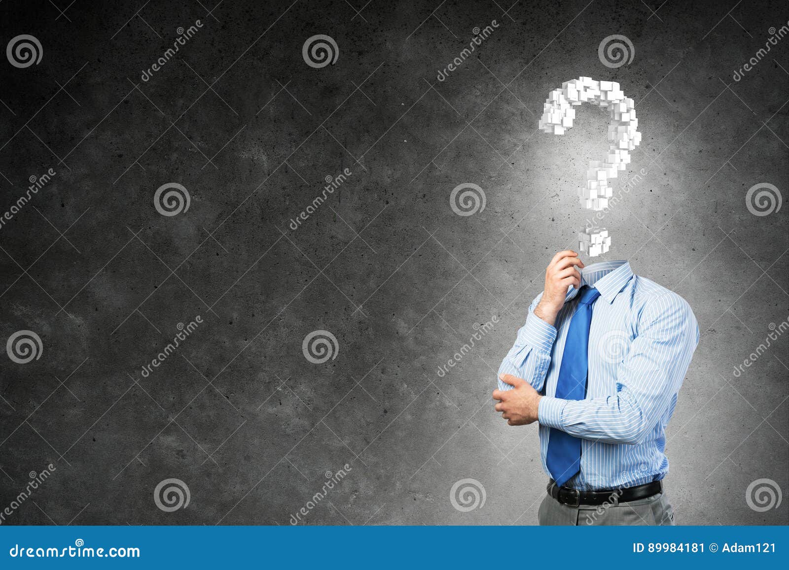 Big question in his head stock image. Image of dreaming - 89984181
