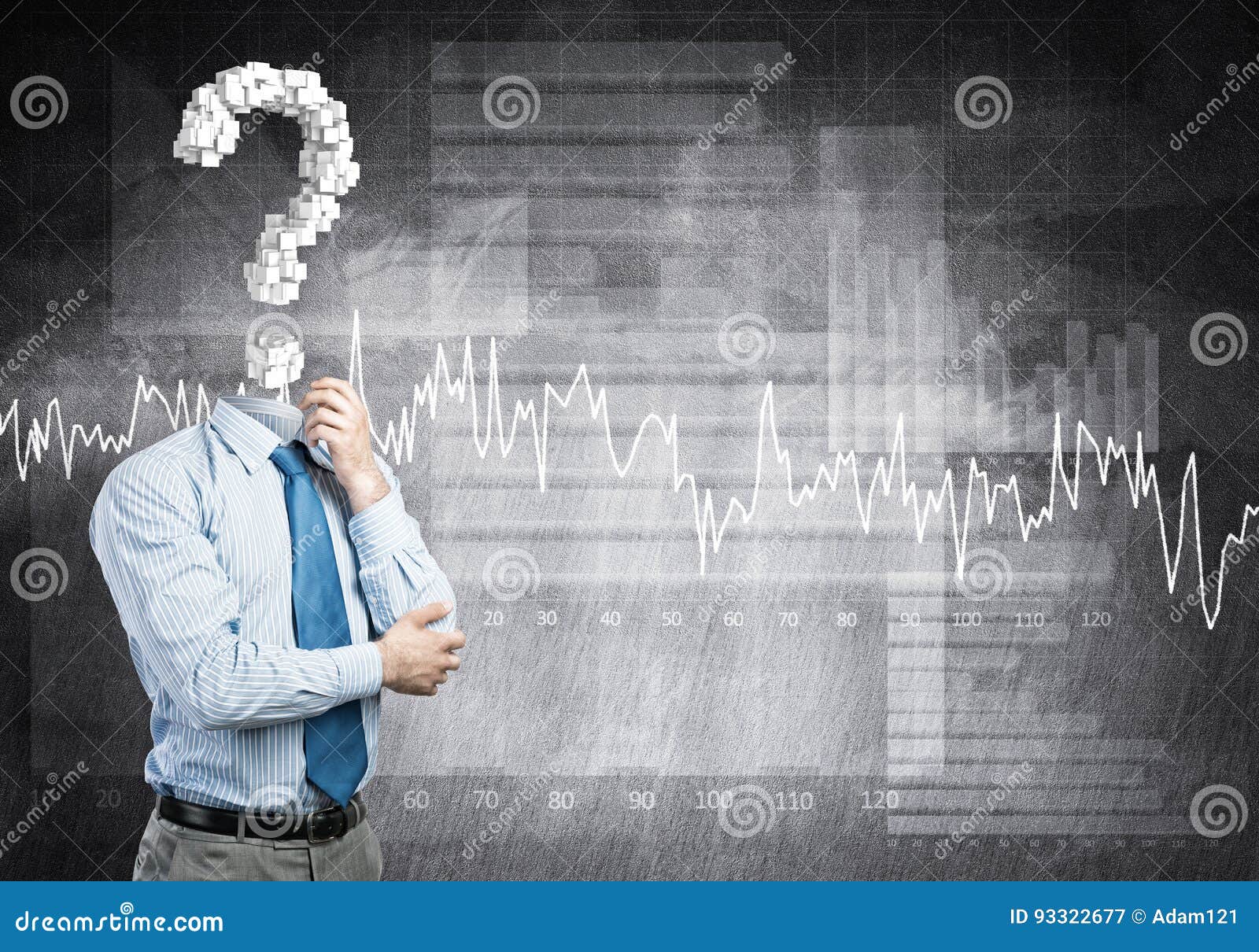 Big question in his head stock image. Image of people - 93322677