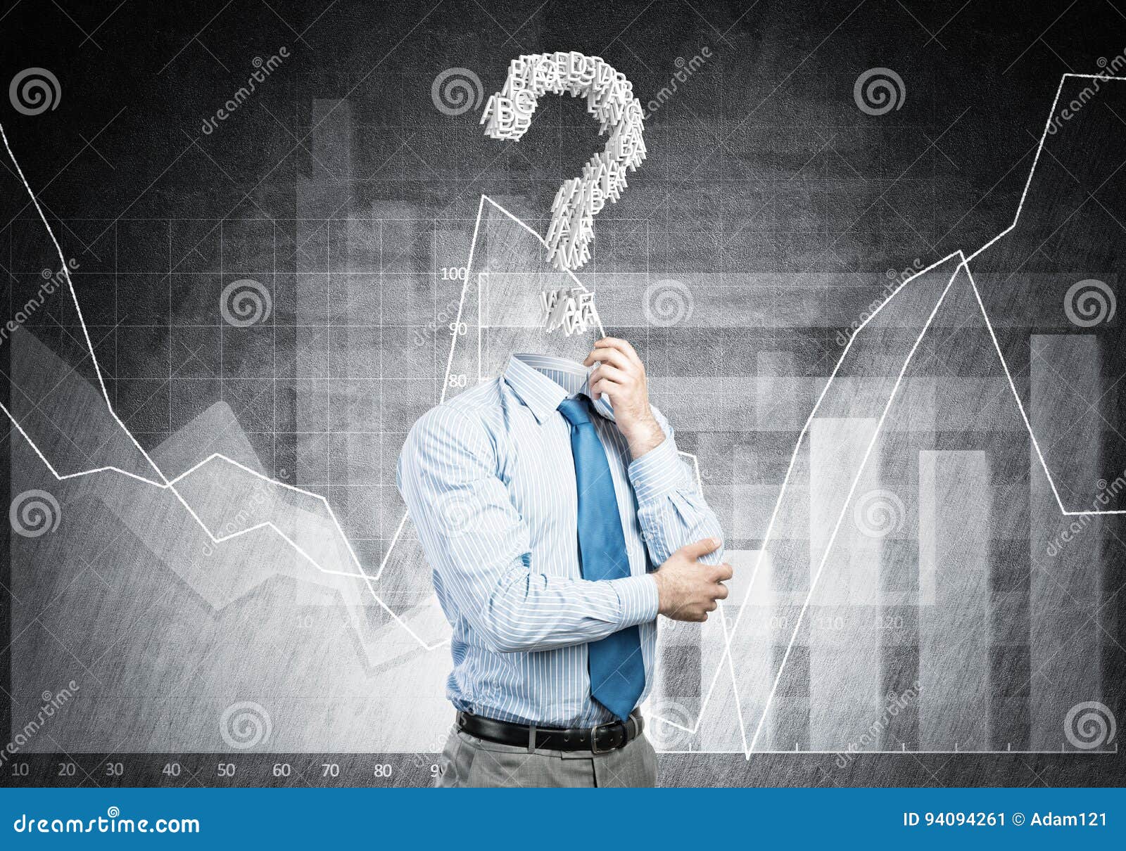 Big question in his head stock image. Image of person - 94094261