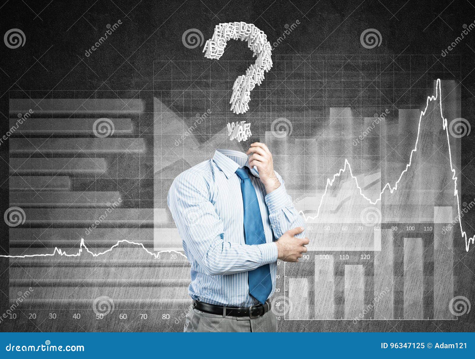 Big question in his head stock image. Image of meeting - 96347125