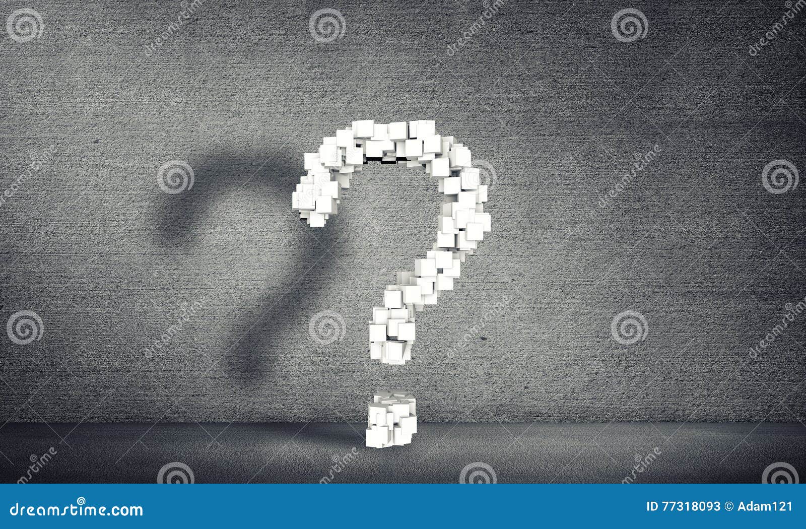 Big Question Mark, 3D Rendering Stock Illustration - Illustration of ...