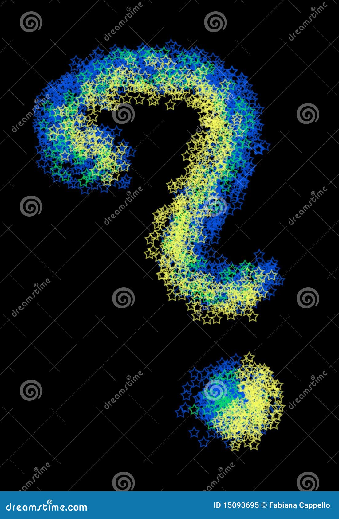 Big Question Mark Made of Colourful Stars Stock Vector - Illustration ...