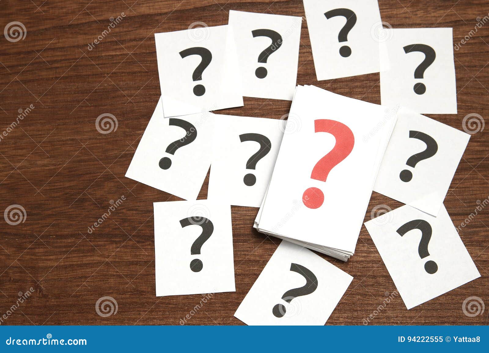 Big Question Mark on a Piece of Paper. Many Question Marks on Paper ...
