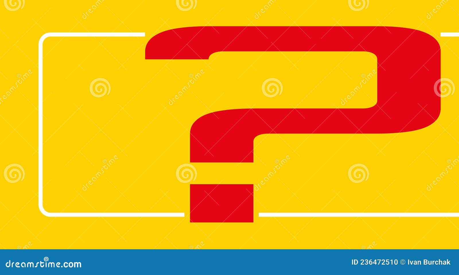 Big Question Mark on Yellow Background. Vector Illustration Stock ...