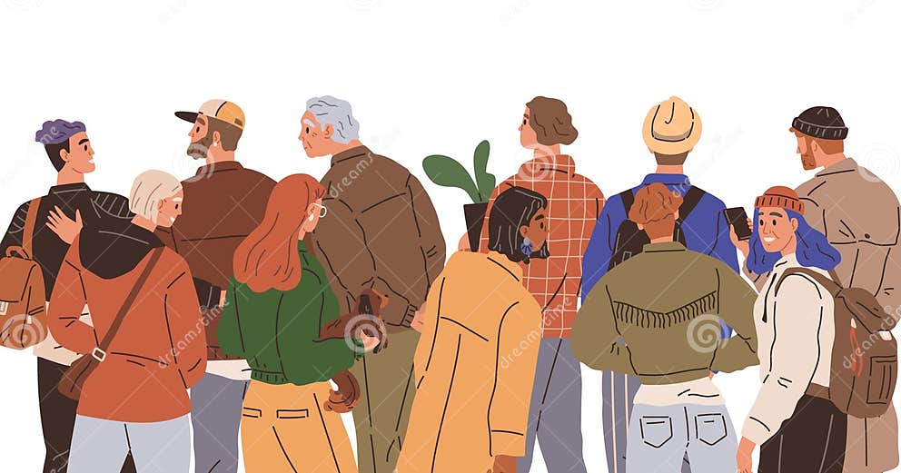 Big Queue. the Queue Group at Back Eagerly Anticipated Reaching Front ...