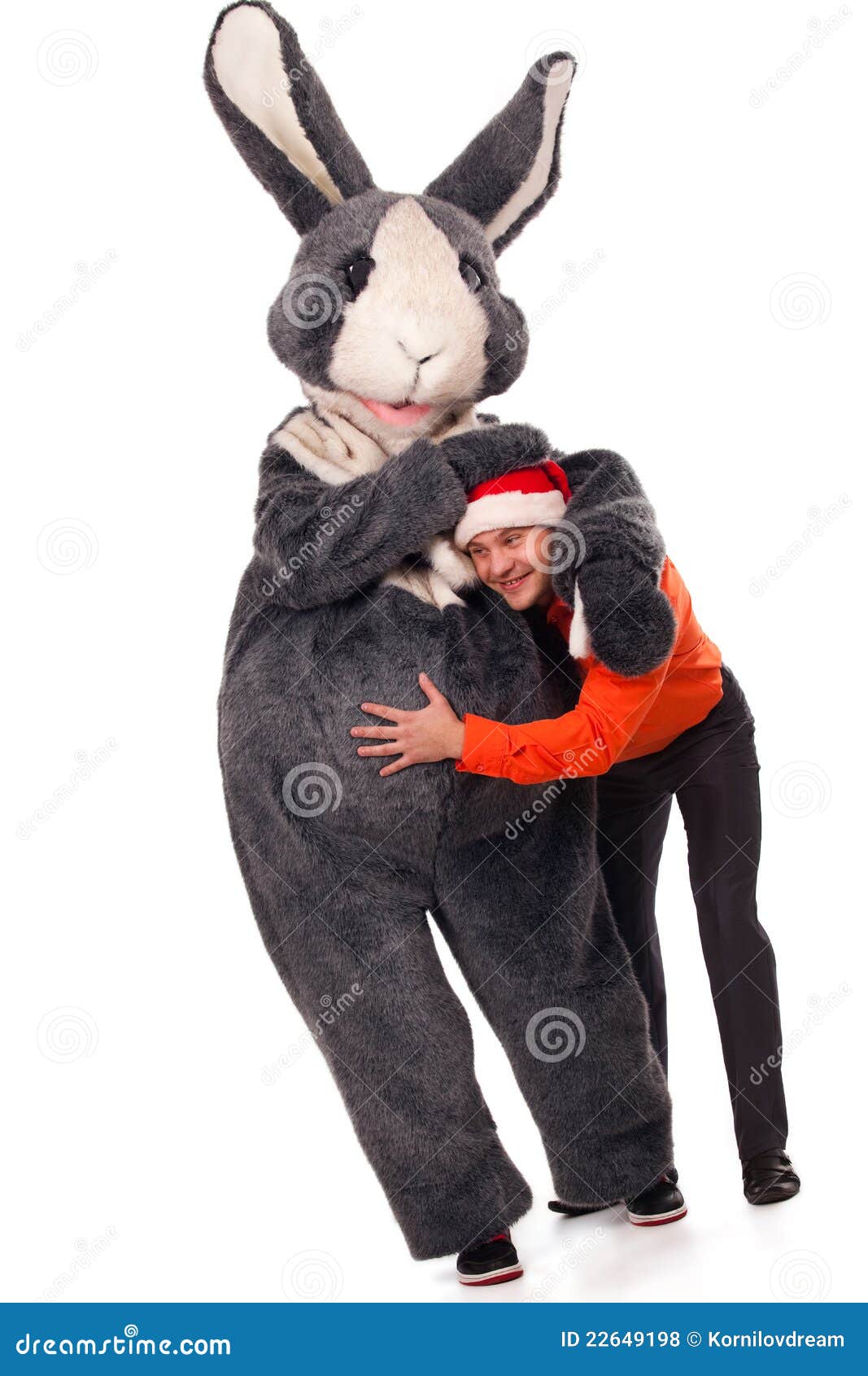 Big rabbit with boy stock photo. Image of furry, cheerful - 22649198