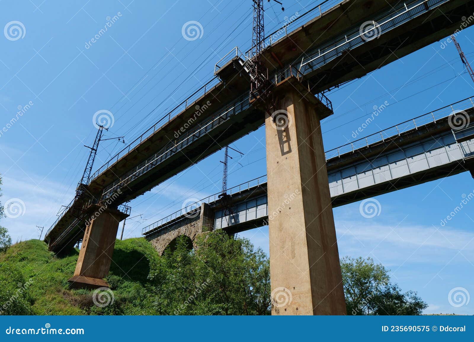 Big Railroad Bridge in Carpathian Mountains in Ukraine Stock Image ...