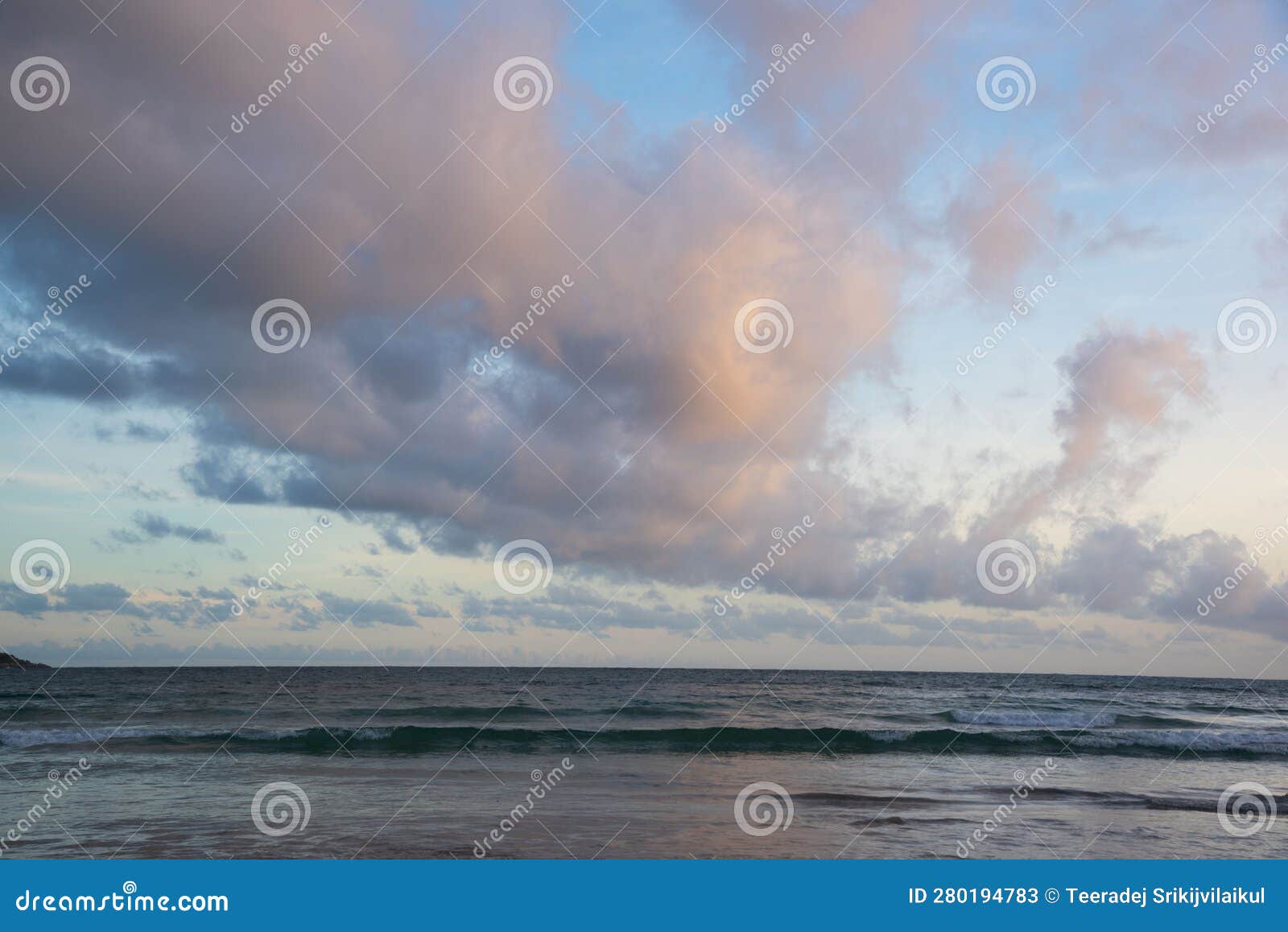 Big Rain Clouds Float Over the Sea Stock Image - Image of clouds, blue ...