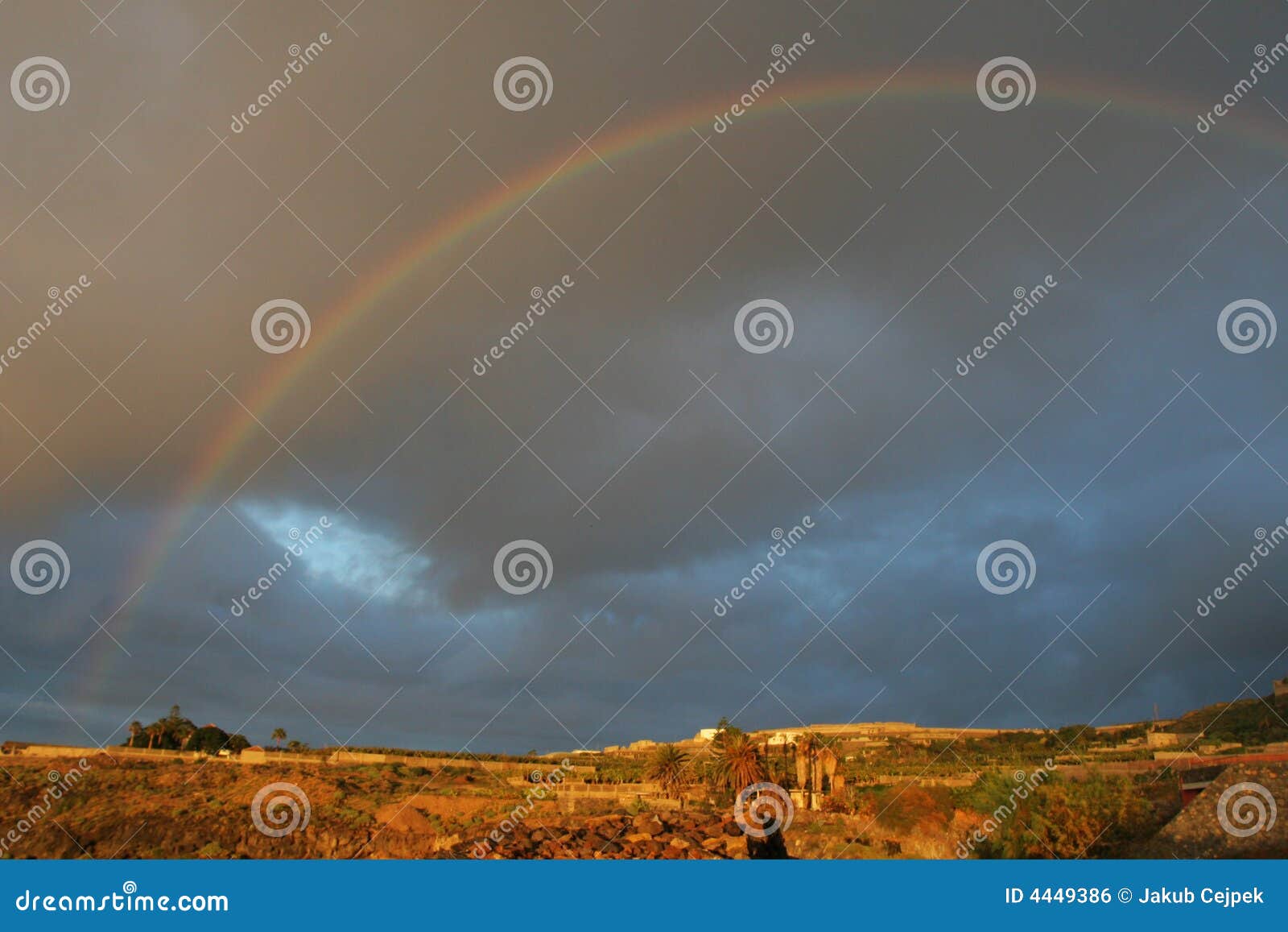 Big rainbow stock photo. Image of cloud, canary, evening - 4449386
