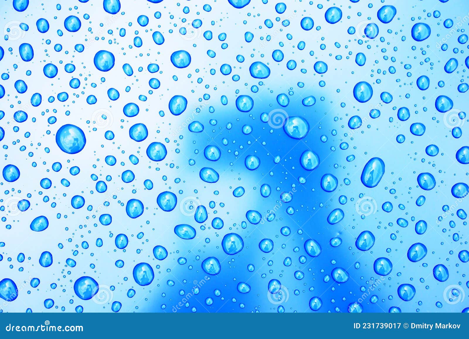 Big Raindrops on Blue and White Background Stock Image - Image of blue ...