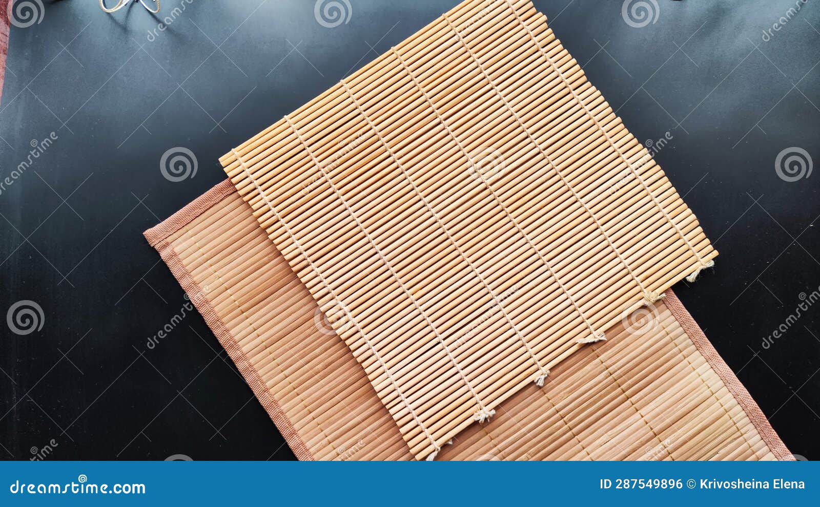 Big Rectangular and Small Square Asian Bamboo Mats and Napkins from ...