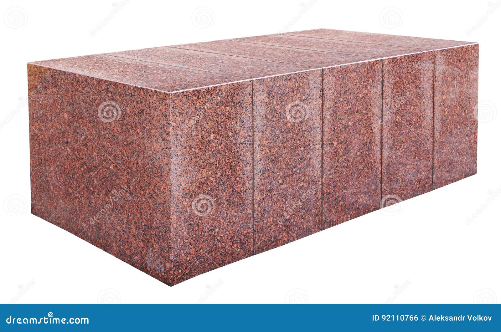 The Big Rectangular Street Red Granite Block Stock Photo - Image of ...