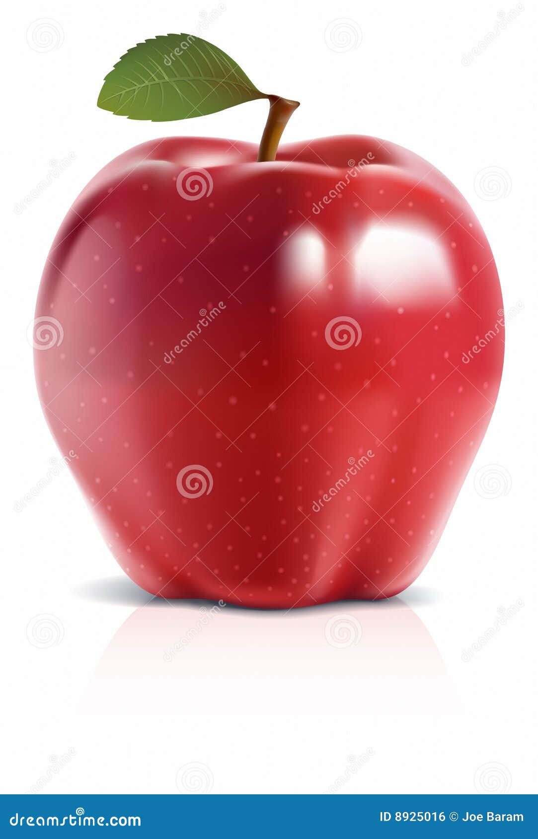 Big red apple stock illustration. Illustration of nature - 8925016