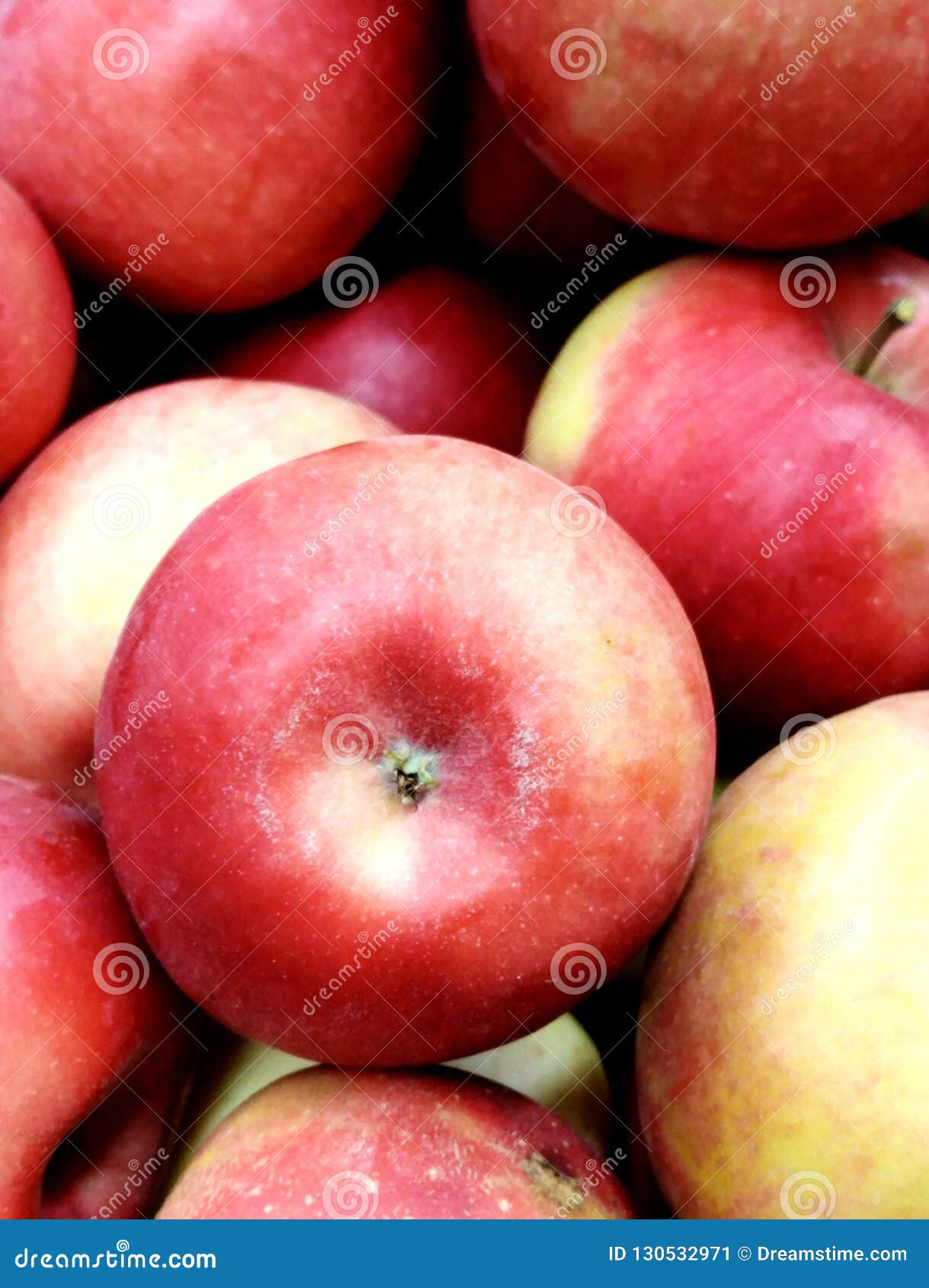 Big Red Apple in the Centre Stock Image - Image of food, apples: 130532971