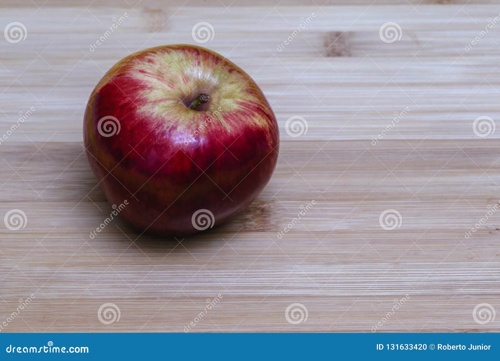 Big Red Apple on the Table, Very Healthy and Juicy Stock Photo - Image ...