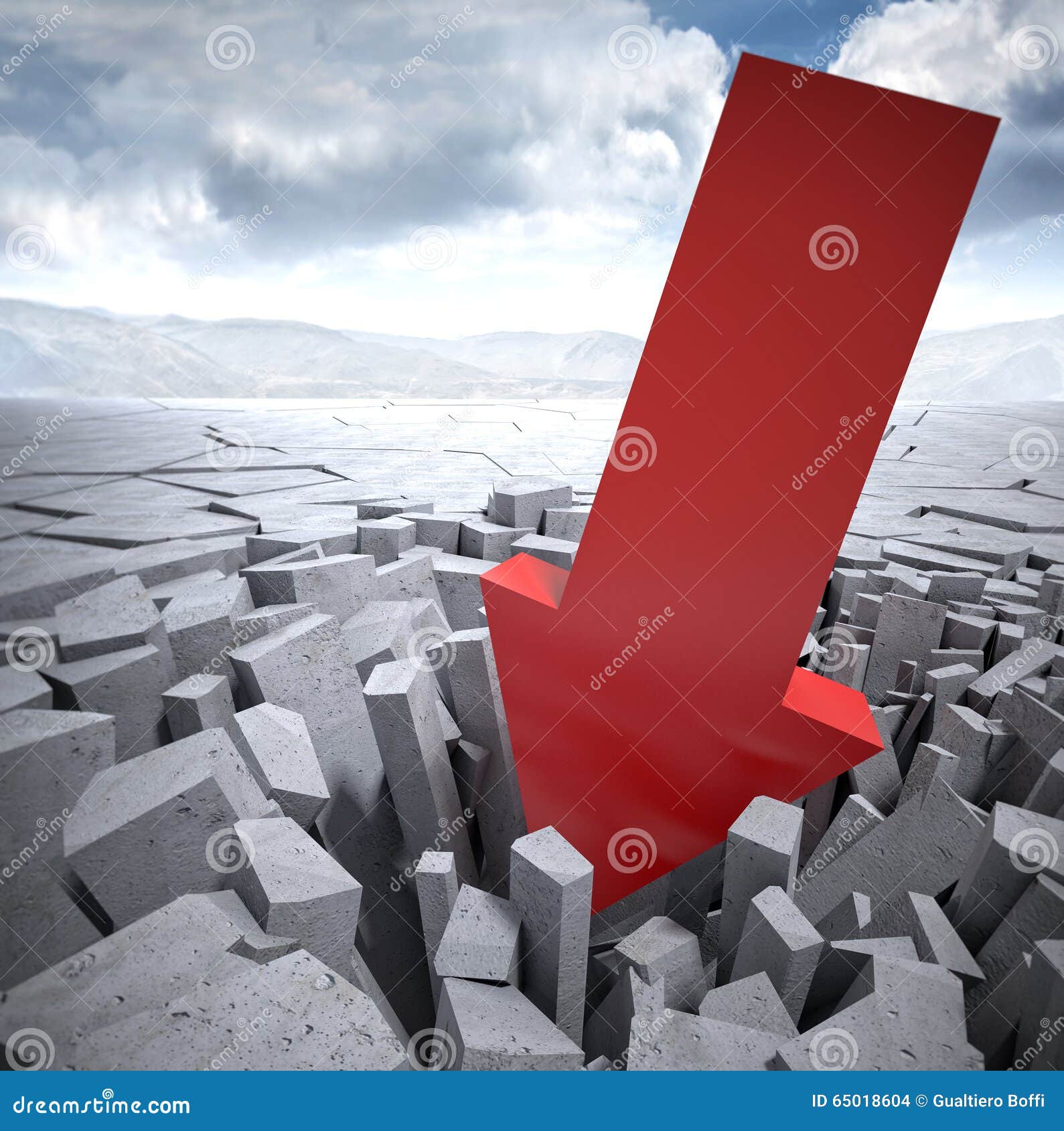 Big red arrow stock illustration. Illustration of abstract - 65018604