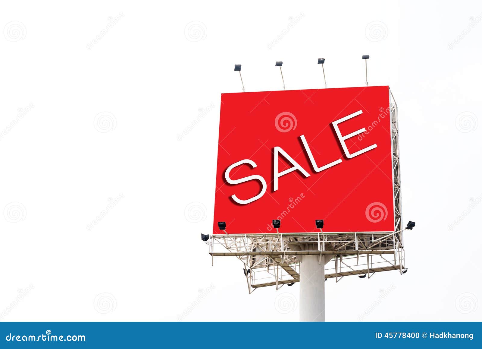 Big Red Billboard with Word Sale Stock Photo - Image of board, clear ...