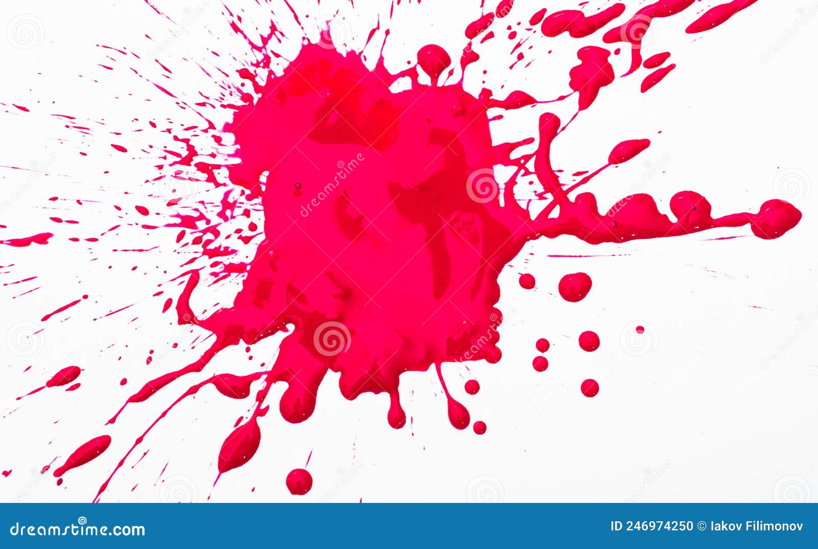 Red blot isolated on white stock photo. Image of backdrop - 246974250