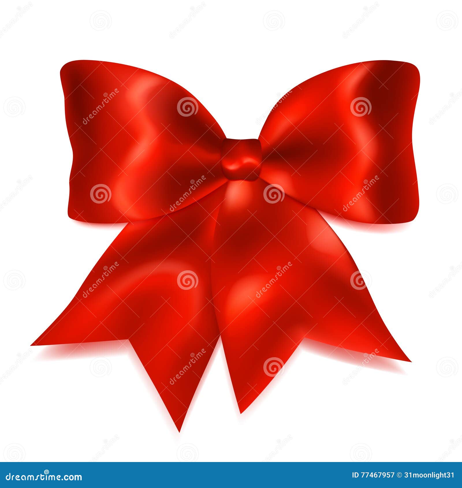 Big red bow stock vector. Illustration of holiday, element - 77467957