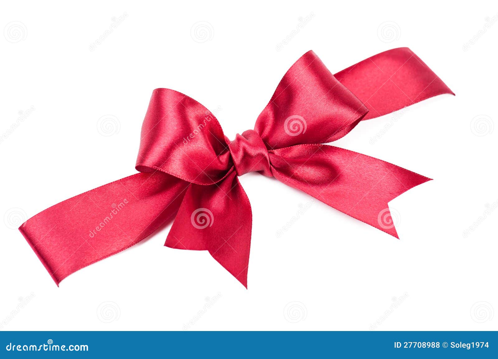 Big Red Bow Made from Ribbon Stock Photo - Image of fabric, design ...