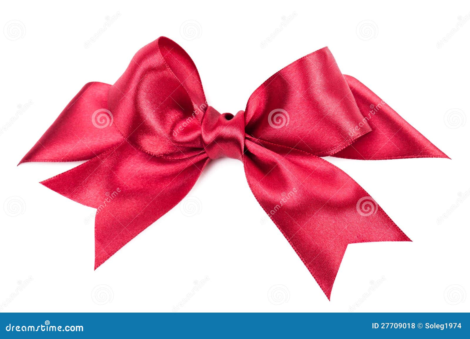 Big Red Bow Made from Ribbon Stock Photo - Image of band, ribbon: 27709018