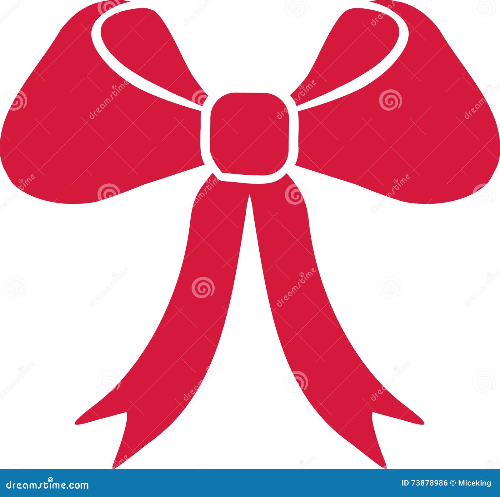 Big red bow stock vector. Illustration of element, logo - 73878986