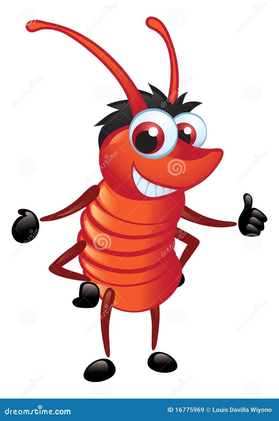 Big Red Bug With A Grin Standing Royalty Free Stock Images - Image ...