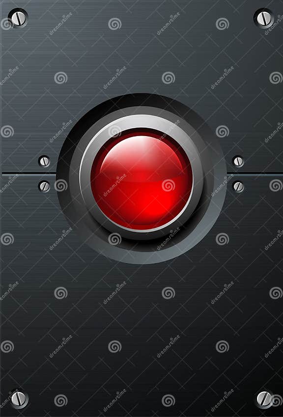 Big Red Button stock vector. Illustration of translucent - 7633031