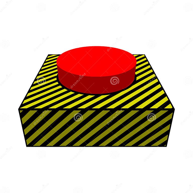 Big red button stock vector. Illustration of cute, complete - 87395502
