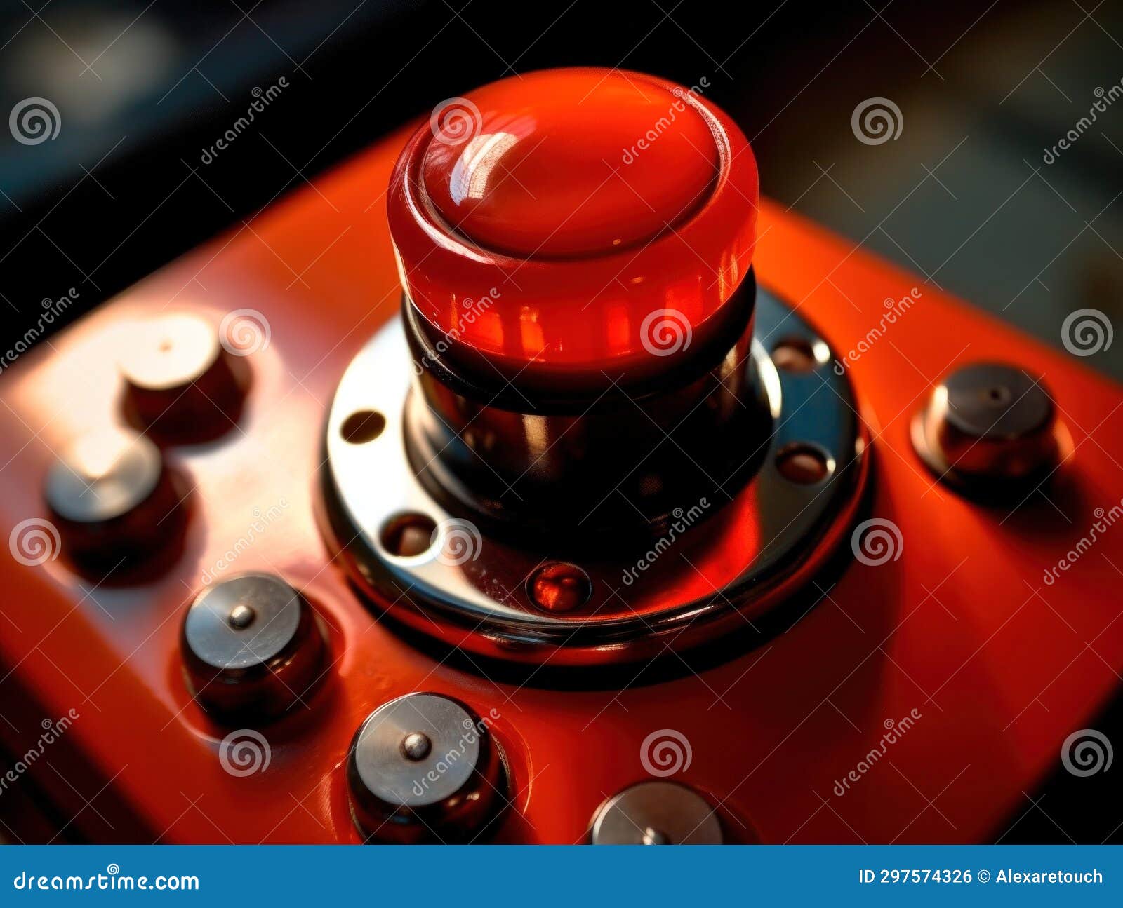 Big Red Button stock illustration. Illustration of danger - 297574326