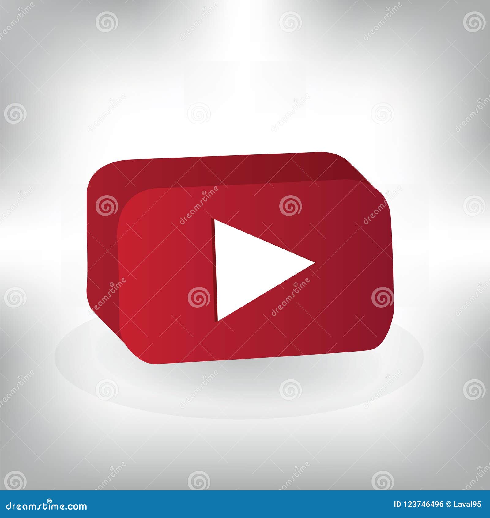 Big Red Button with a Start Sign, Vector Illustration Stock Vector ...