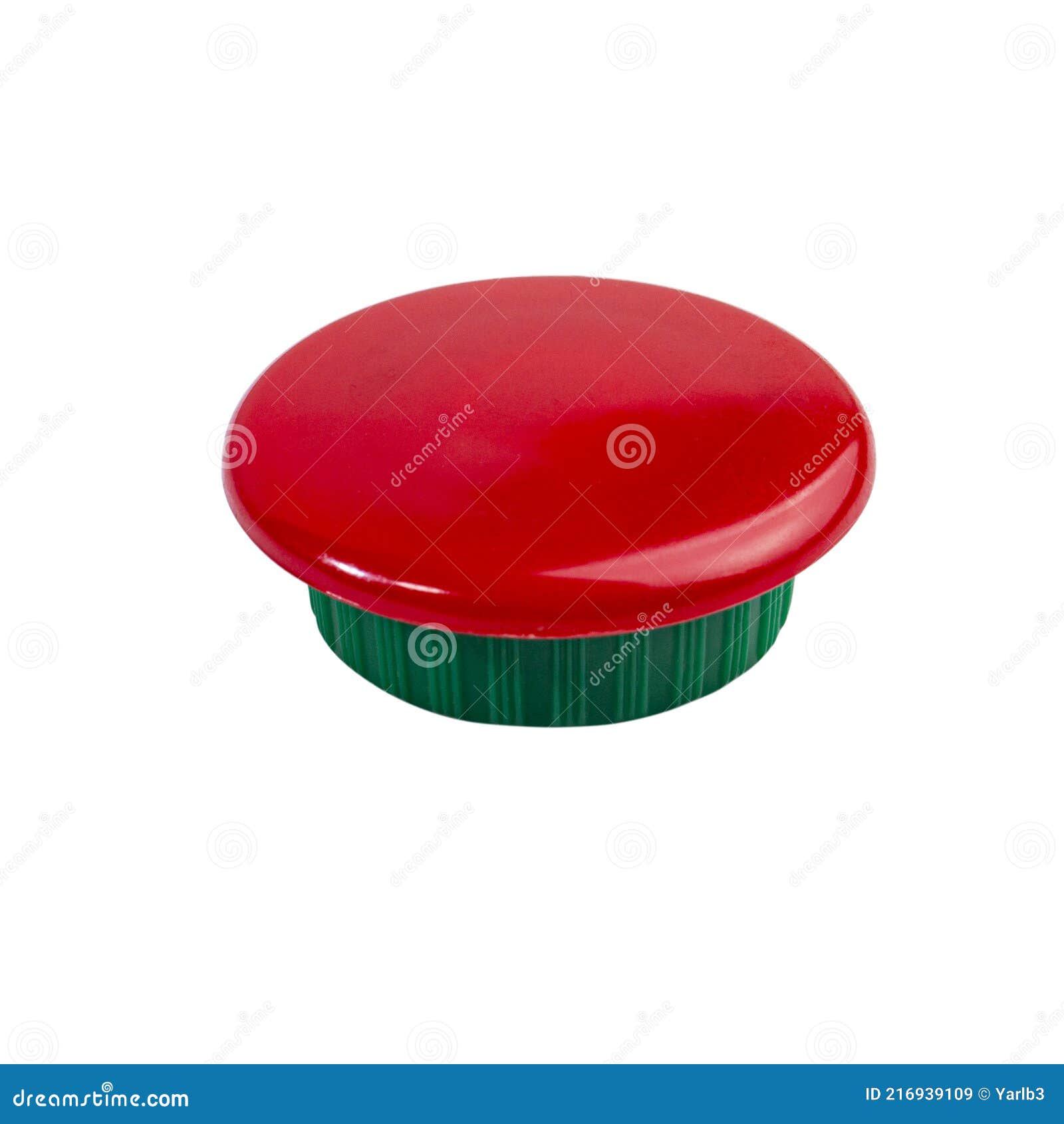Big Red Button on White Isolated, Concept for Emergency Stop Stock ...