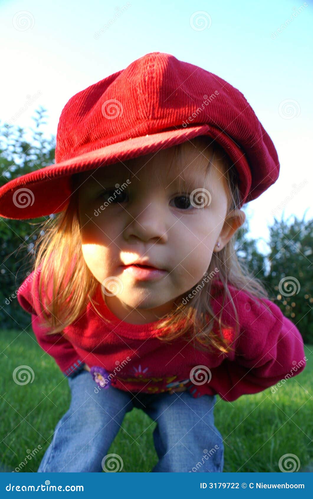 Big red cap stock photo. Image of person, face, beauty - 3179722