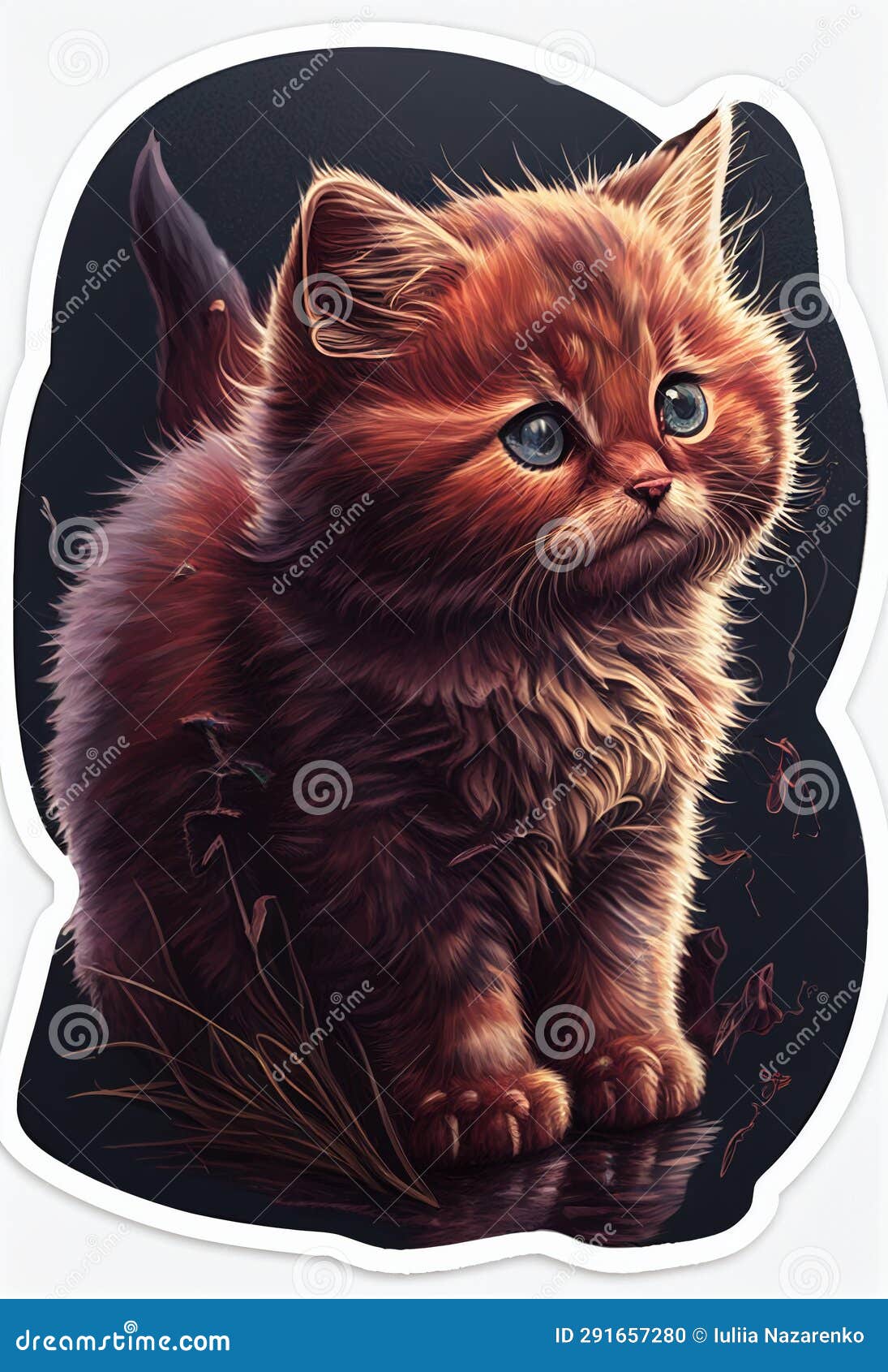 Big red cat. AI Generated stock photo. Image of colorful - 291657280