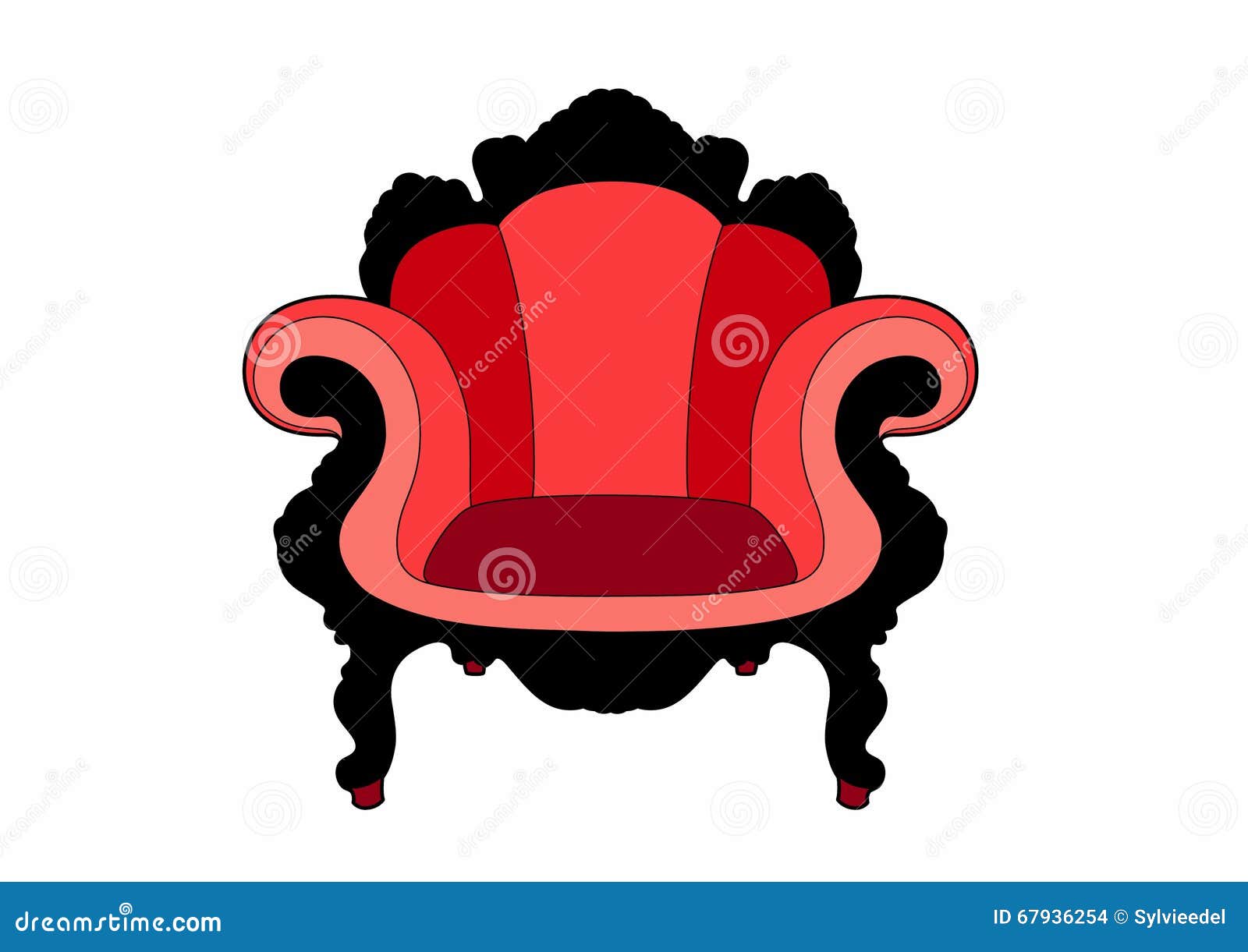 Big red chair stock vector. Illustration of clipart, vector - 67936254
