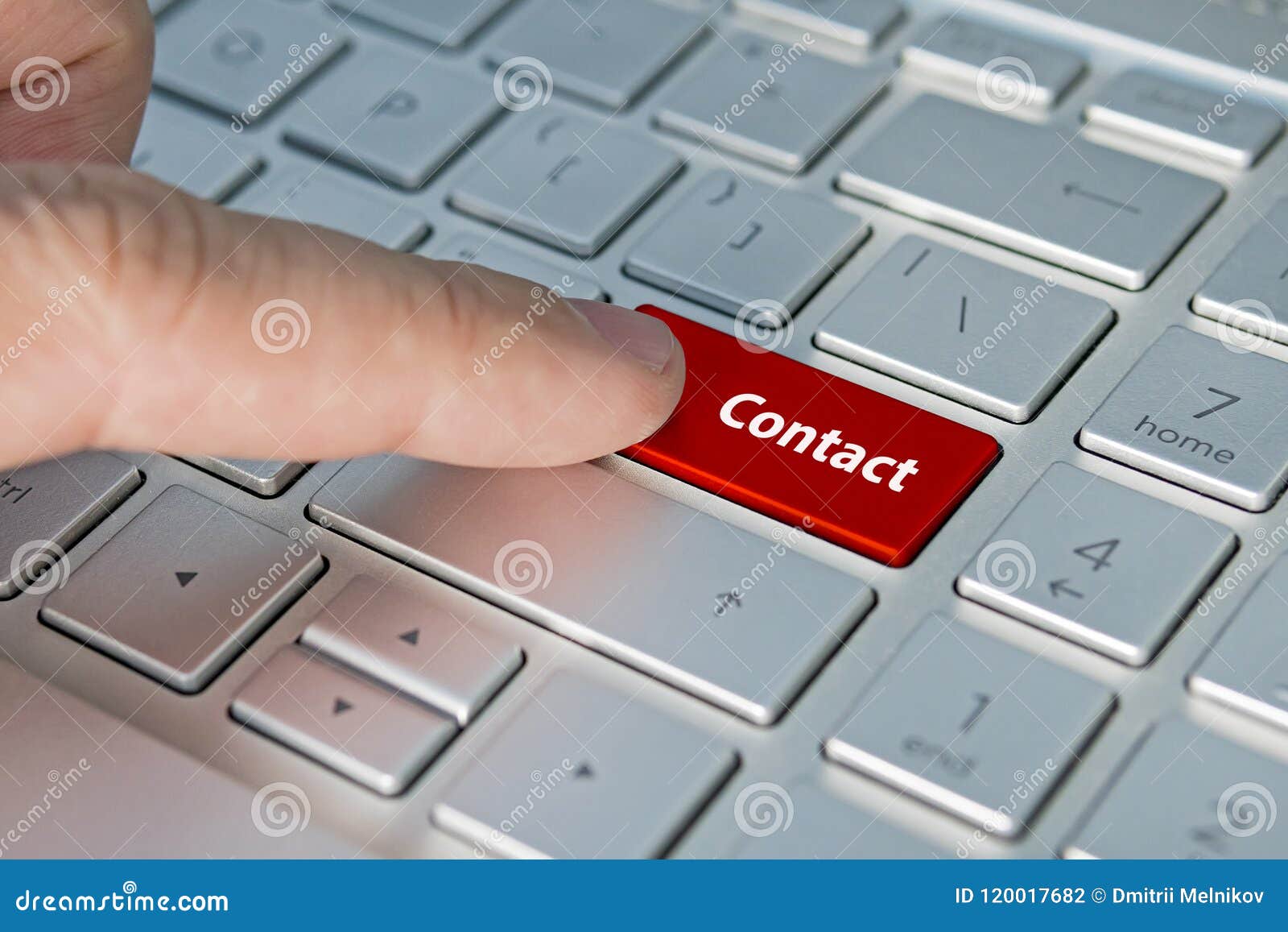 Big Red Contact Us Keyboard Button. Contact Inscriptions on the ...