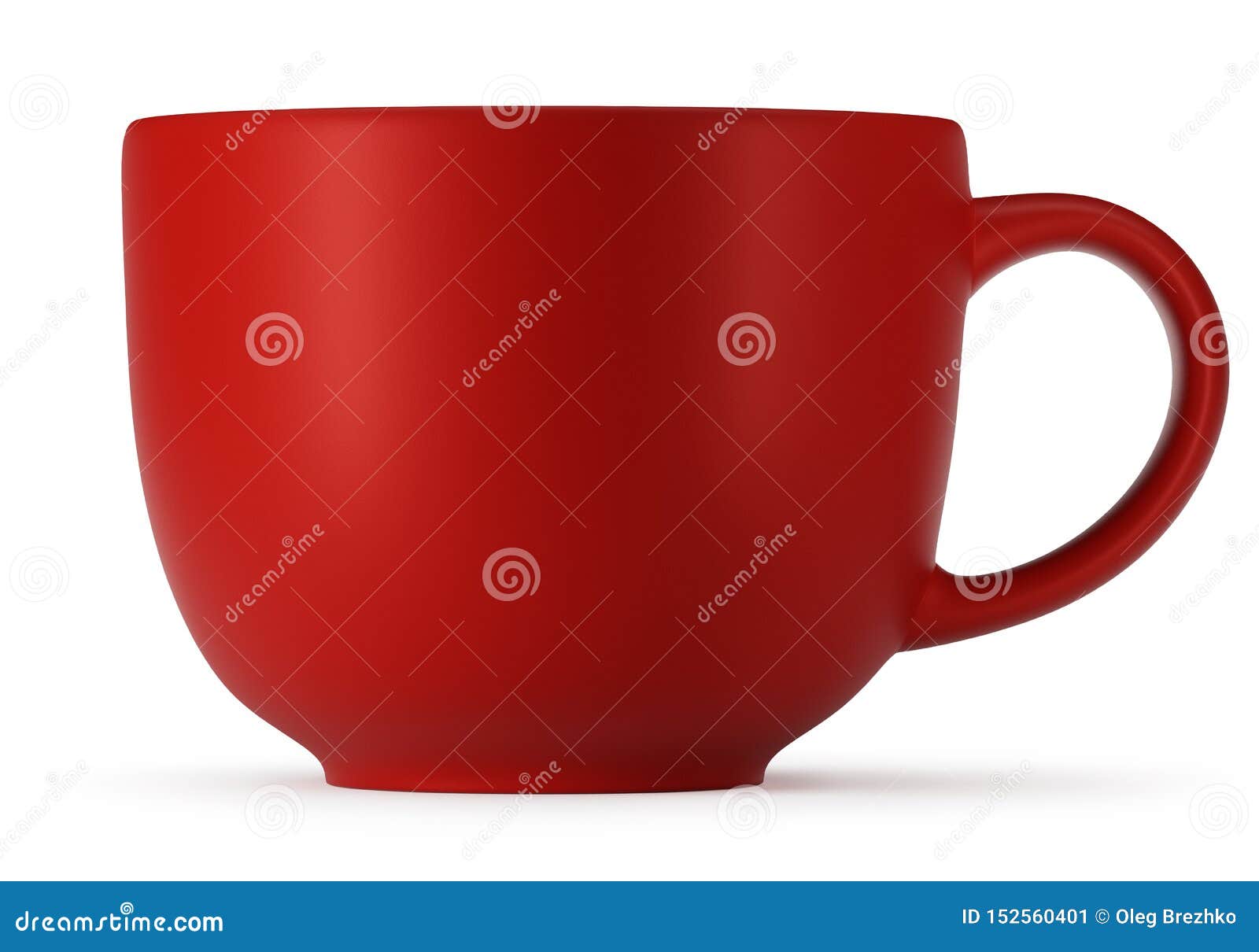 Big Red Cup Isolated on White Background Stock Illustration ...