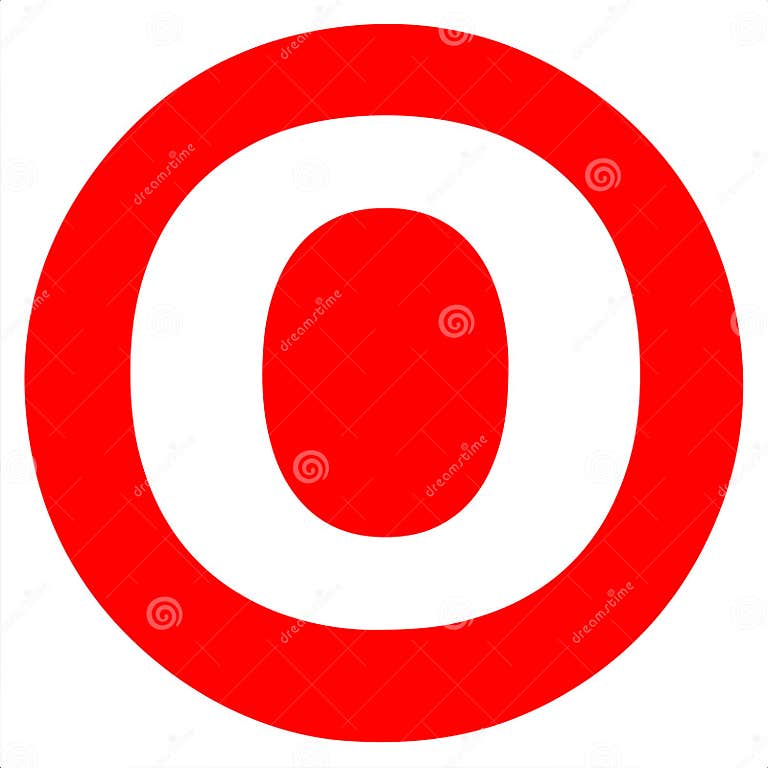 Big Red Dot Letters and Numbers Stock Illustration - Illustration of ...