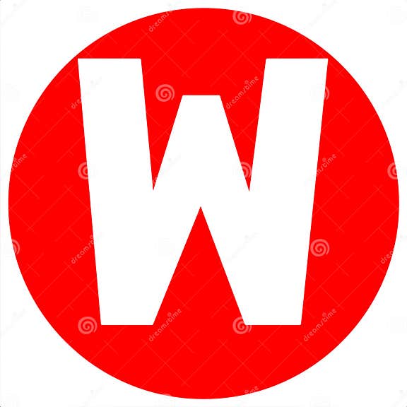 Big Red Dot Letters and Numbers Stock Illustration - Illustration of ...