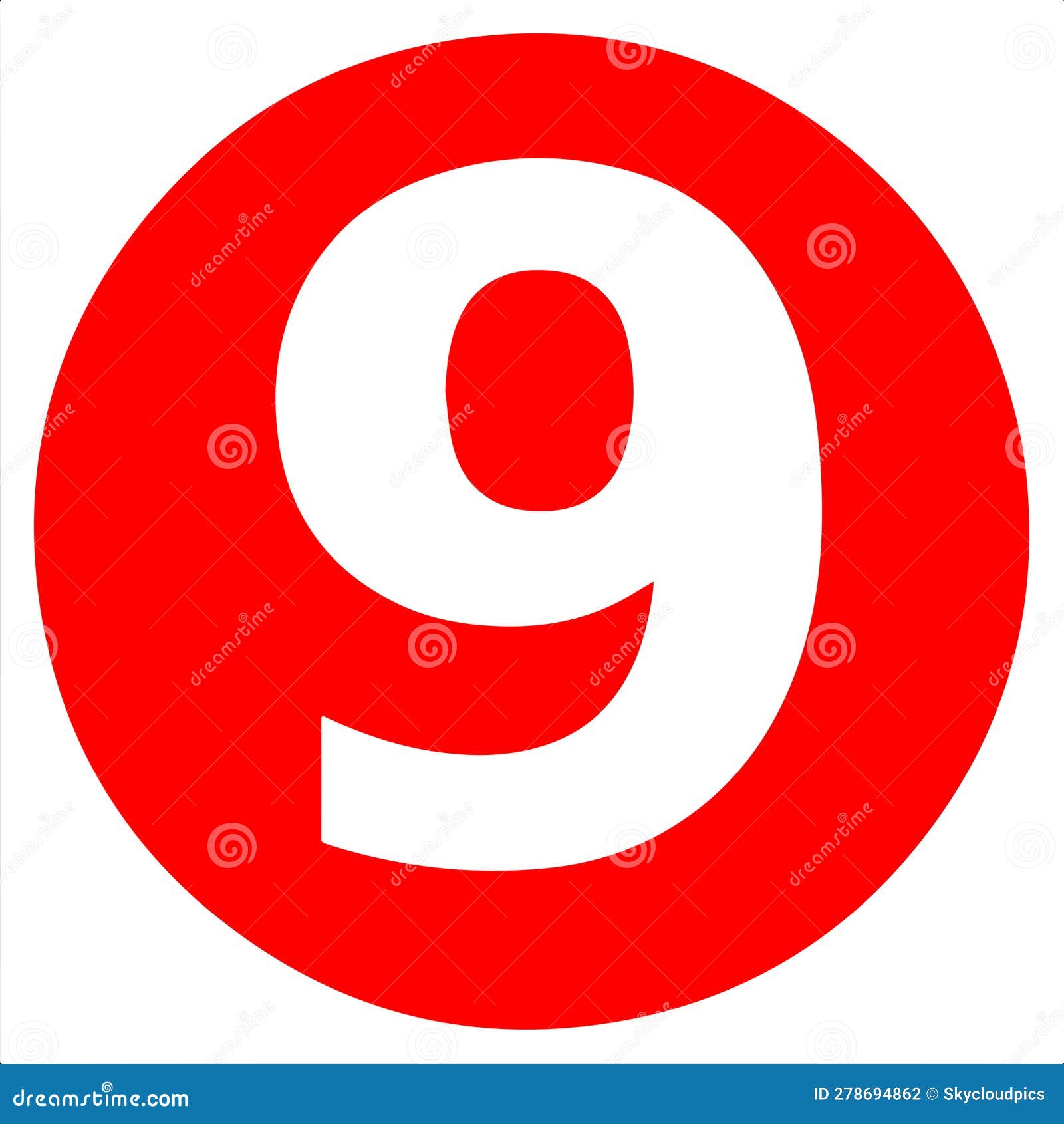 Big Red Dot Letters and Numbers Stock Illustration - Illustration of ...