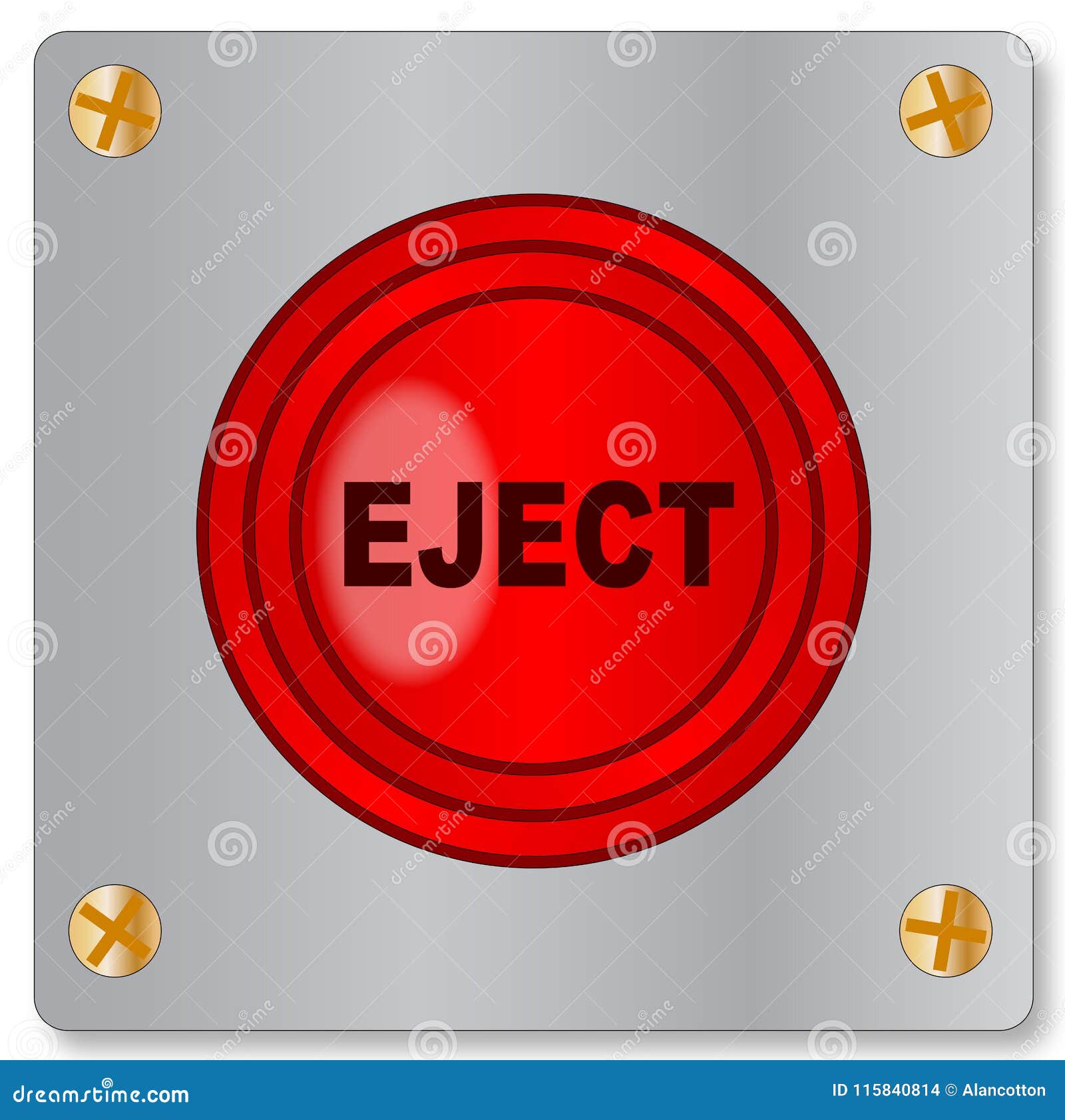 Eject Button Icon. Simple Outline Eject Button Vector Icon. On Black ...