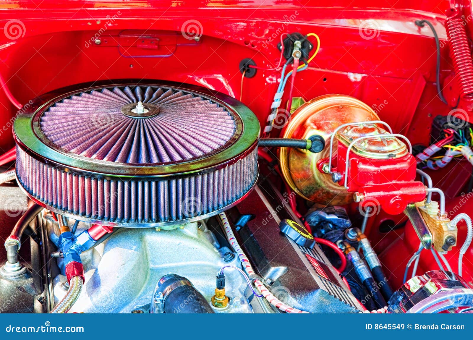 Big Red Engine stock image. Image of automobile, machine - 8645549