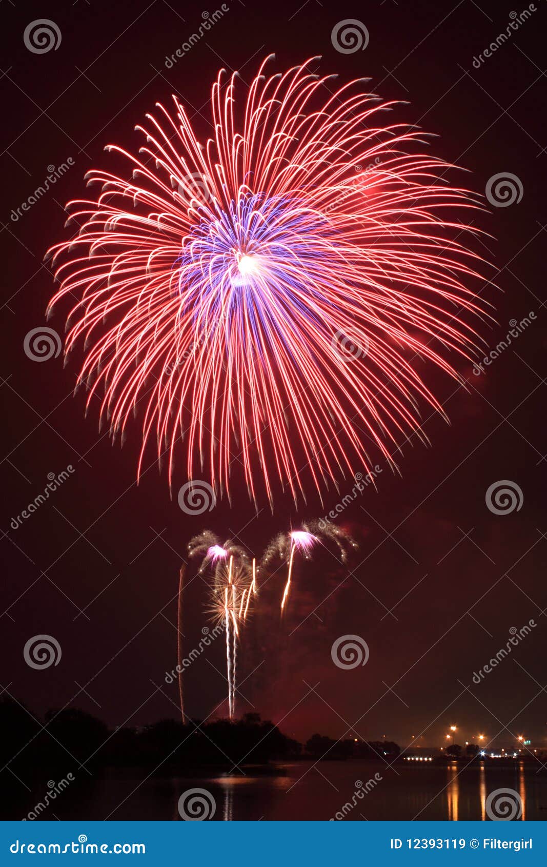 Big red fireworks stock image. Image of celebration, delight - 12393119