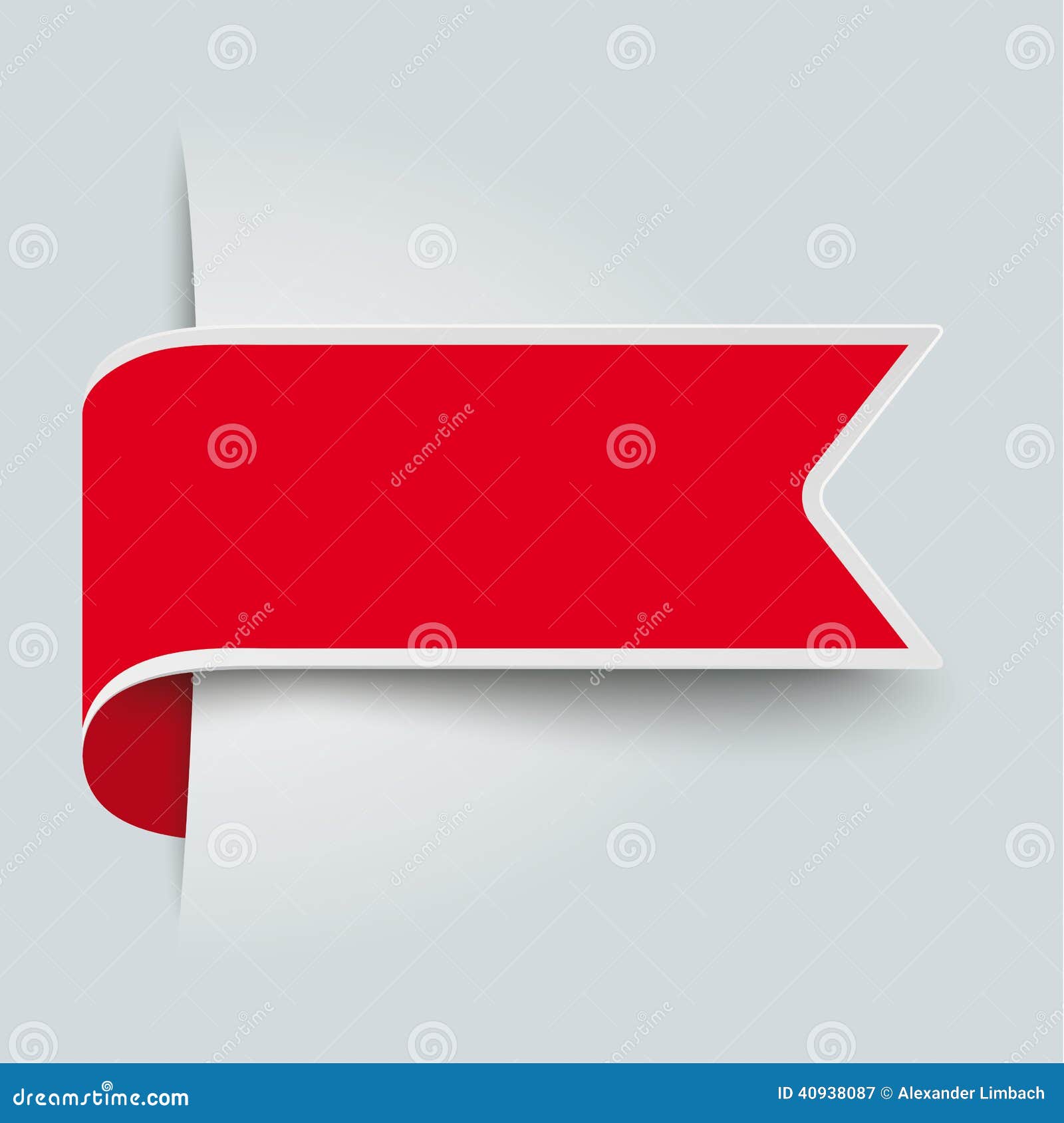 Big Red Flag Banner stock vector. Illustration of grey - 40938087